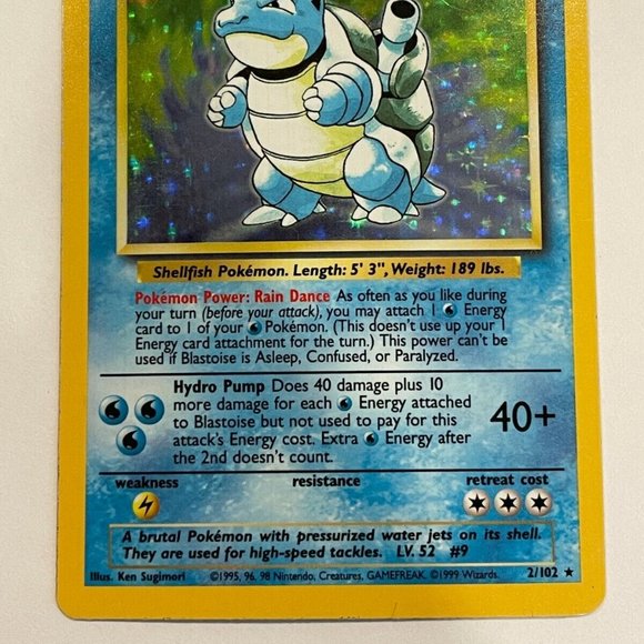 Wizards | Toys | Pokemon Tcg Base Blastoise 202 | Poshmark